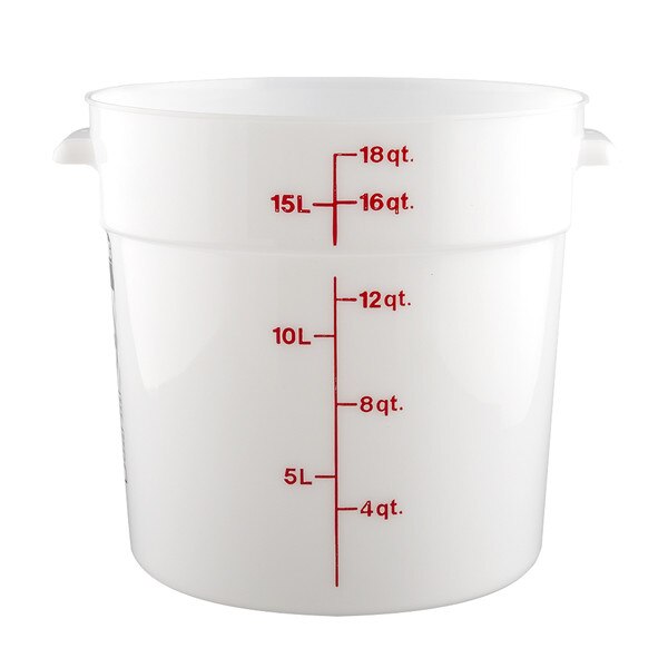 Cambro RFS18148 | 18 Quart Round Poly Food Storage Container